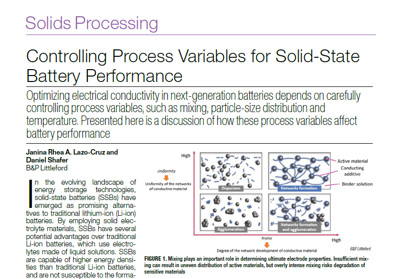 B&P Littleford Article in Chemical Engineering Magazine | B&P Littleford